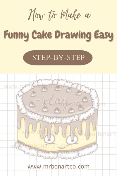 How to Draw Strawberry Cat Cake The Best - Mr Bon Art Co.