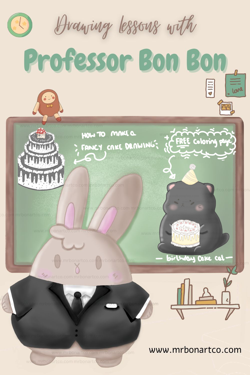 How to Draw a Fancy Cake The Best Way - Mr Bon Art Co.